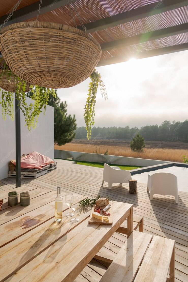 Création paysagère jardin avec terrasse en bois à libourne - VIRGILE ...